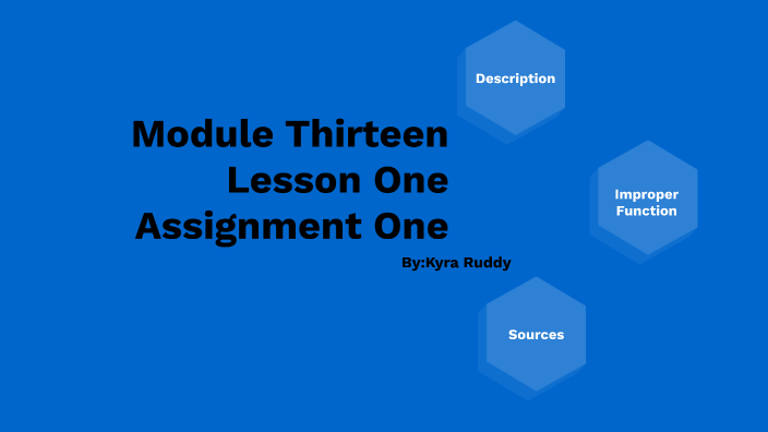 Module Thirteen Lesson One Assignment One by Kyra Ruddy on Prezi