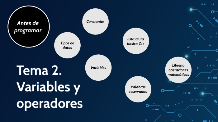 Tema 2. Variables y operadores by Enrique Garcia on Prezi