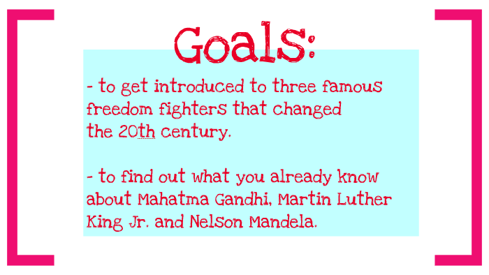Three famous freedom fighters that changed the 20th century by Nina ...