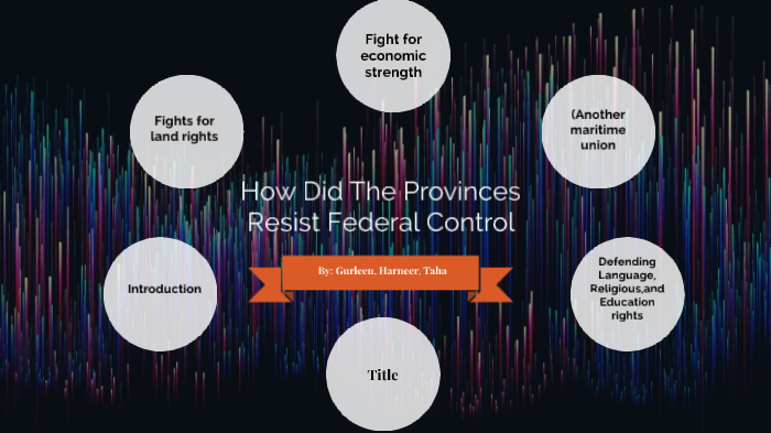 How did the provinces resist Federal control by GK - 08MC - Castlemore ...