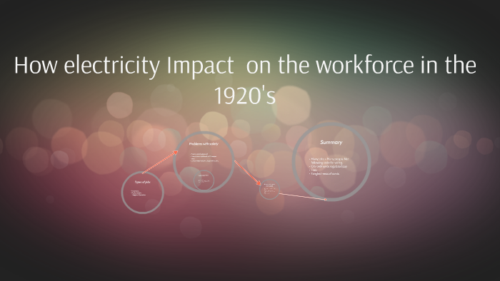How electricity Impact on the workforce in the 1920's by Nikolas Little ...