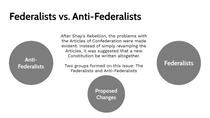 Federalists vs. Anti-Federalists by Brenton Jackley on Prezi