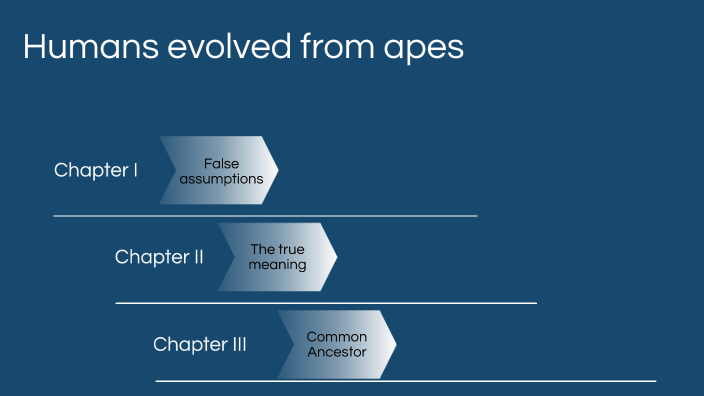 Humans evolved from apes by Ahmed Gouaarous on Prezi