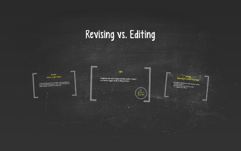 Revising vs. Editing by Tyra Frederick on Prezi