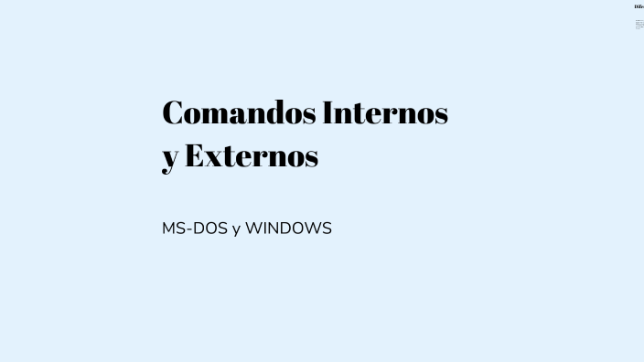 Comandos Internos y Externos de MS-DOS y de WINDOWS by Jemima Montoya ...