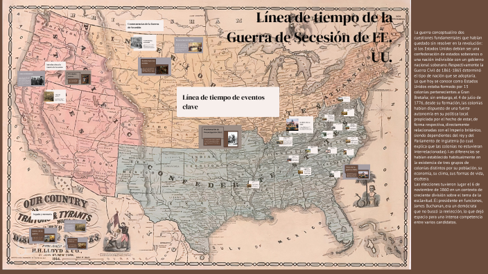 Línea de tiempo de la Guerra de Secesión de EE. UU. by Marcelo . on Prezi