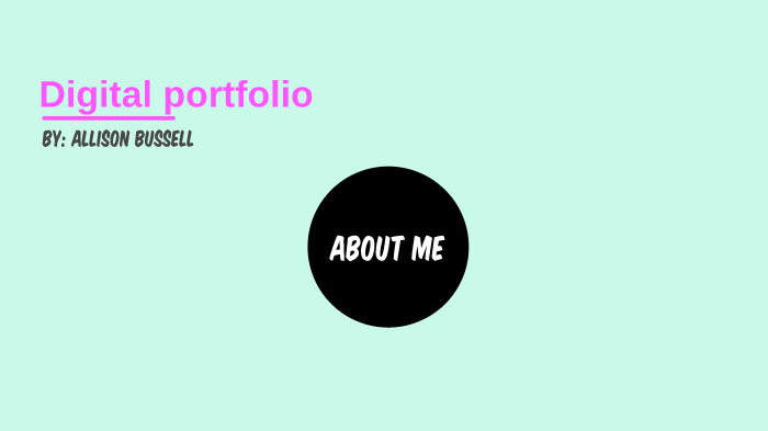 Portfolio presentation by Allison Bussell on Prezi