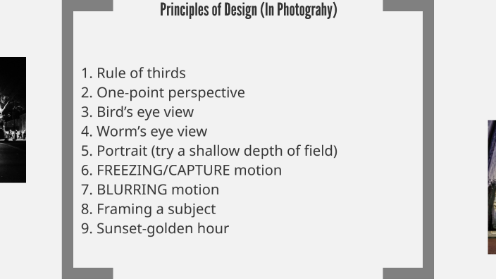 Principles of Design in Photography by Jaime Rosman on Prezi