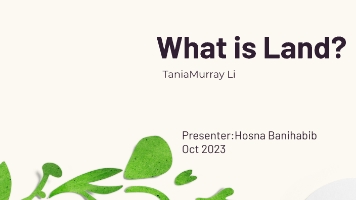 The meaning behind "Land" by Hosna Banihabib on Prezi