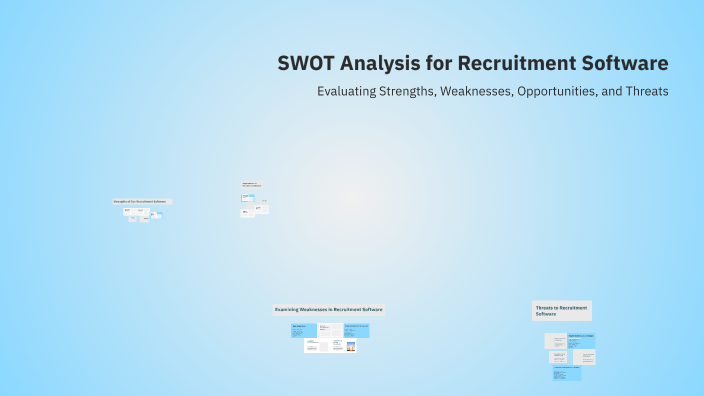 SWOT Analysis for Recruitment Software by Kyawt Kay Khine on Prezi