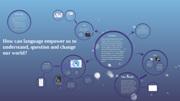 How can language empower us to understand, question and chan by ...