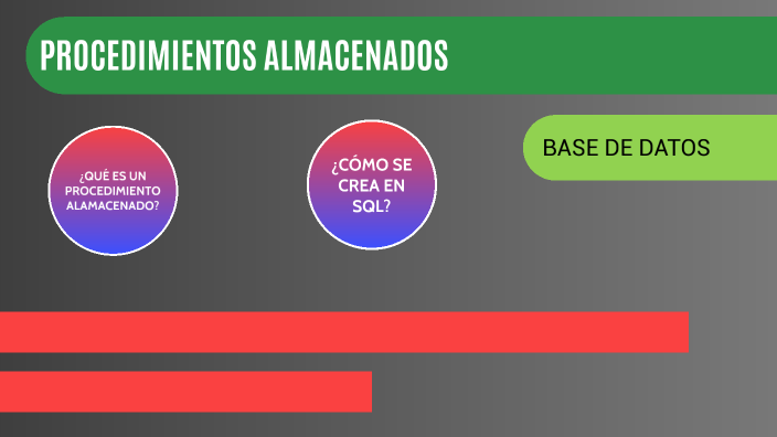Procedimientos Almacenados by Agustin Piñon on Prezi