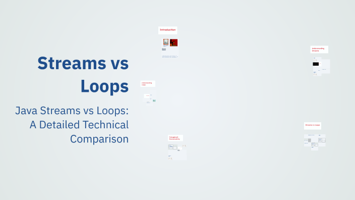 Streams vs Loops by Balu Pavan on Prezi