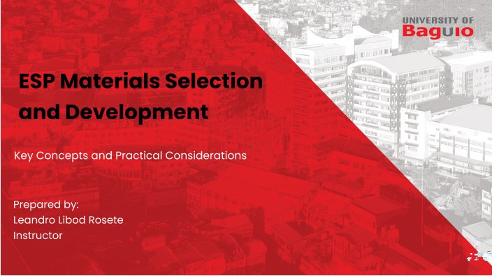 ESP Materials Selection and Development by Leandro Libod Rosete on Prezi