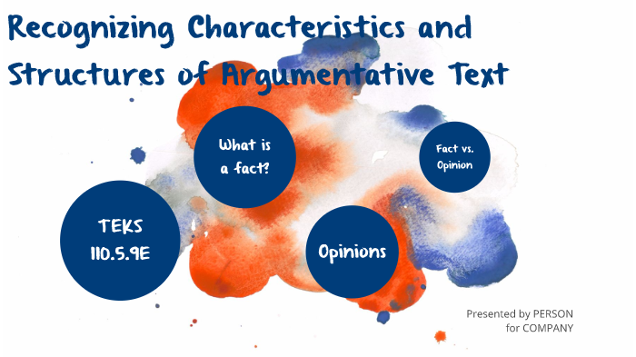 Reognizing Characteristics and Structures of Argumentative Texts by ...