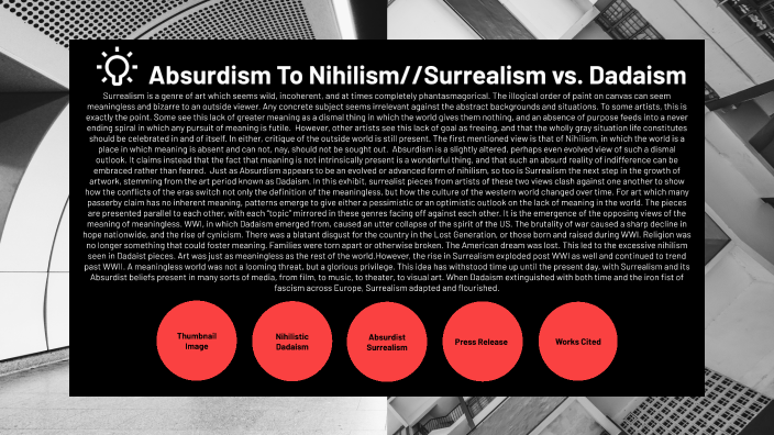 Russell-Absurdism/Nihilism in Surrealism by Rye Russell on Prezi