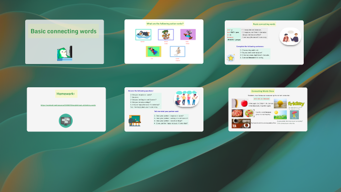 20- Basic connecting words by Susana Domínguez on Prezi