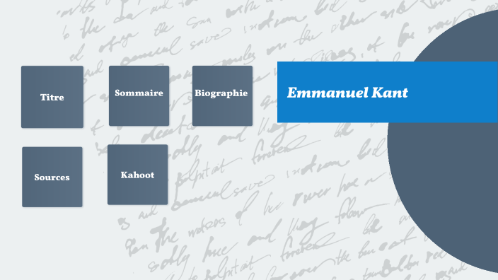 Emmanuel kant by Khadija Berrada on Prezi