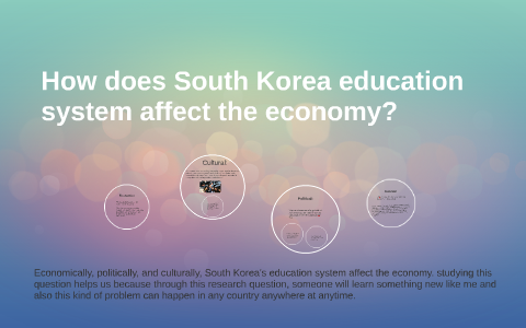 How does South Korea education system affect the economy? by Angela Huai