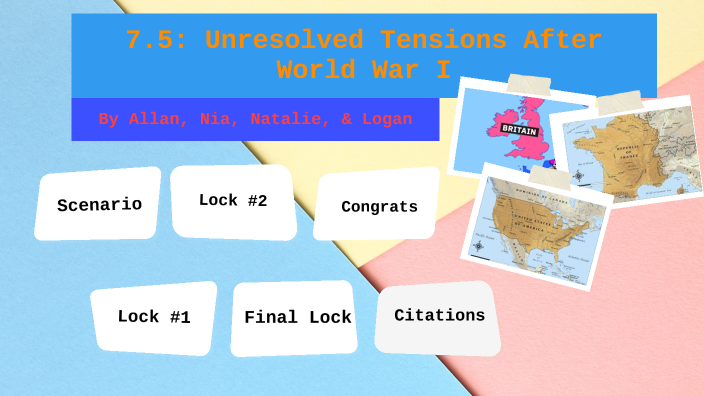 Unresolved Tensions After WWI Escape Room Presentation by Allan Johnson ...