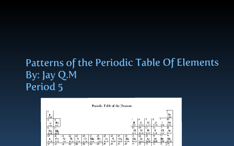 Patterns On The Periodic Table Of Elements by Julia Quintanilla on Prezi