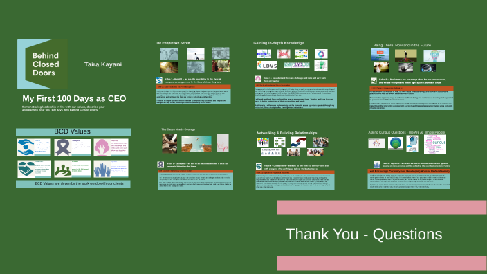 First 100 Days as CEO by Taira Kayani on Prezi