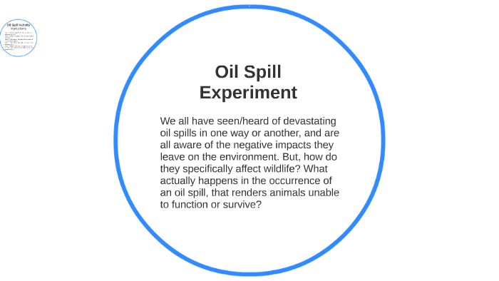 Oil Spill Experiment by logan flaharty