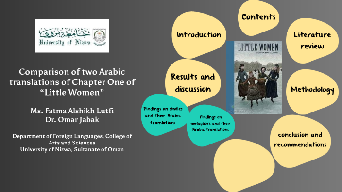 Comparison of two Arabic translations of Chapter One of “Little Women ...