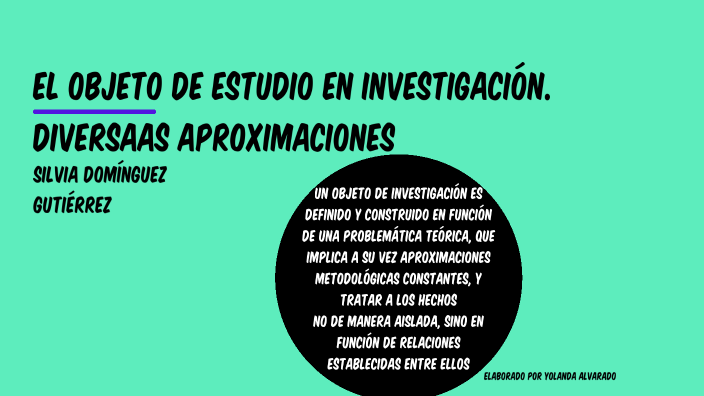 El objeto de estudio en la investigación diversas aproximaciones by ...