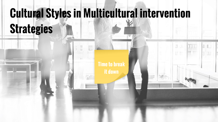 Cultural Styles in Multicultural intervention Strategies by Camry ...
