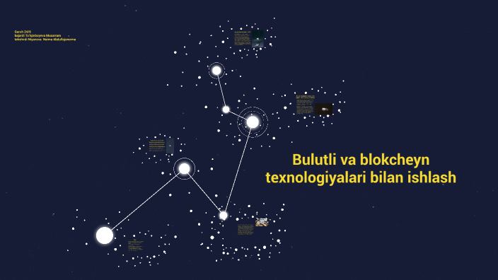 Bulutli va blokcheyn texnologiyalari bilan ishlash by Fiba 9002 on Prezi