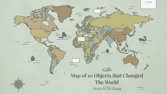 Map of 10 Objects that Changed The World by Yer Xiong