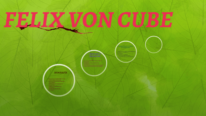 FELIX VON CUBE by Silvia Romero on Prezi