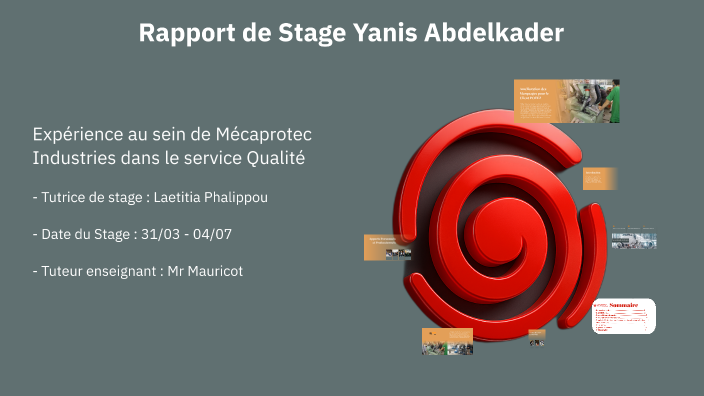Rapport de Stage by yanis abd on Prezi