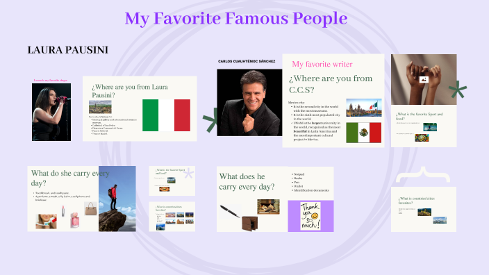 My Favorite Famous People by Erika Carrasco Tume on Prezi