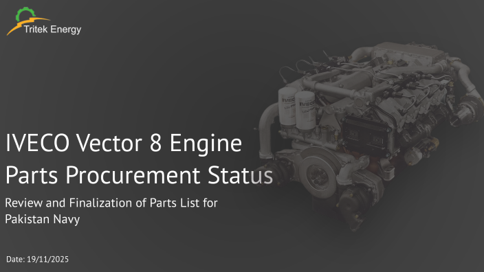 IVECO Vector 8 Engine Overhaul: Parts Procurement Status by Tritek ...