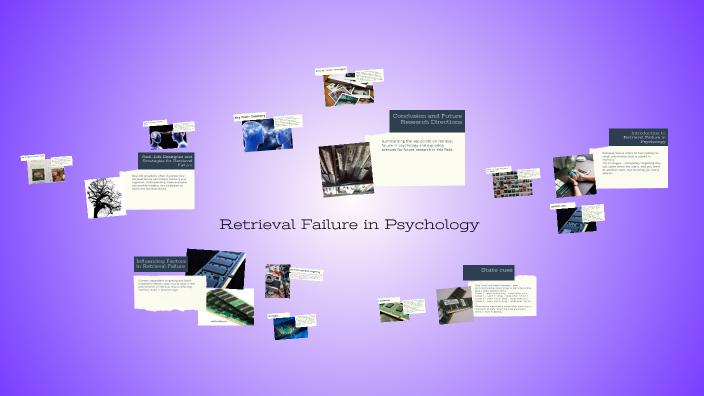 Retrieval Failure in Psychology by Alexia Cristea on Prezi