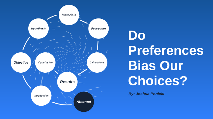 Do Preferences Bias Our Choices? by Joshua Ponicki on Prezi