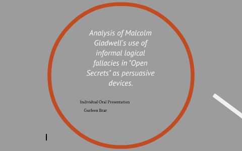 Analysis of Malcolm Gladwell's use of rhetorical devices in by Gurleen ...