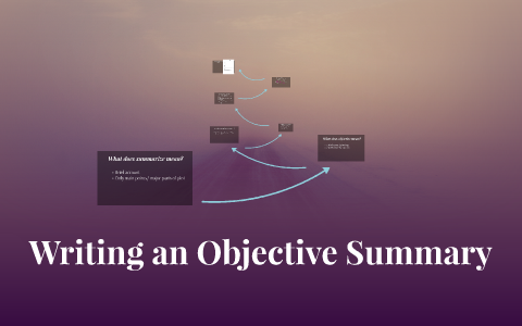 Writing an Objective Summary by Emily Miller on Prezi
