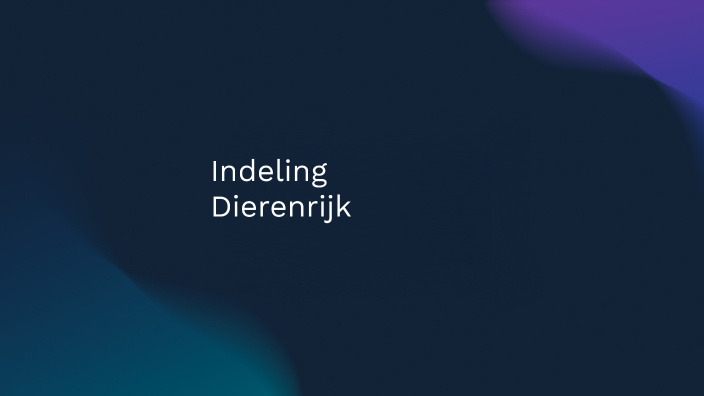 Indeling Dierenrijk by Lou Vandenbon on Prezi