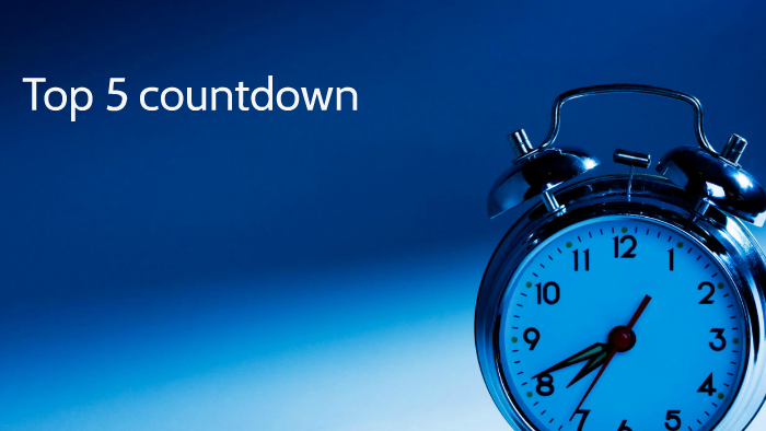 Top 5 countdown by Brandon Corlew on Prezi