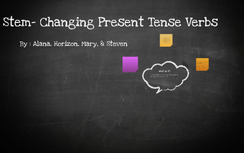Stem- Changing Present Tense Verbs by on Prezi