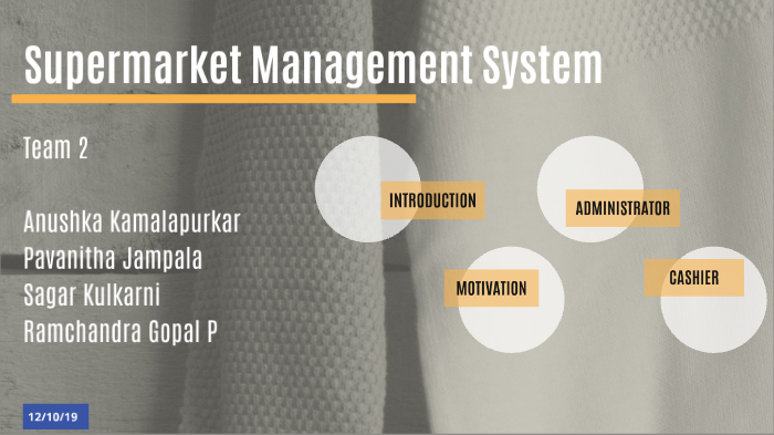 Supermarket Management System by Anushka Kamalapurkar on Prezi