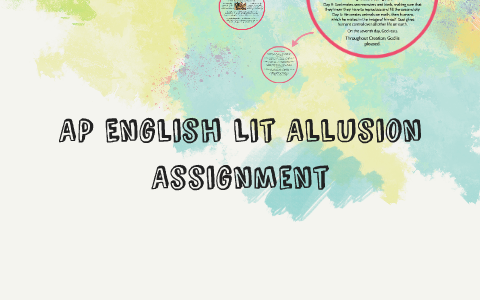AP English Lit Allusion Assignment by Cassandra Reber on Prezi