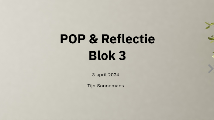 POP & Reflectie by Tijn Sonnemans on Prezi