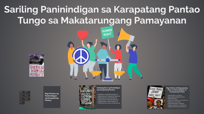 Sariling Paninindigan sa Karapatang Pantao Tungo sa Makatarungang ...