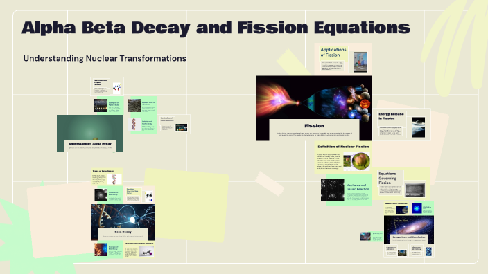 Alpha Beta Decay and Fission Equations by on Prezi
