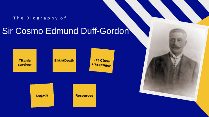 Sir Cosmo Edmund Duff-Gordon by Fernando Cavazos on Prezi