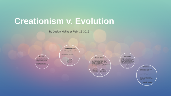 Creationism v. Evolution by Joslyn Hallauer on Prezi